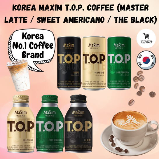 Korea Maxim TOP Coffee Master Latte / Sweet Americano / The Black ...