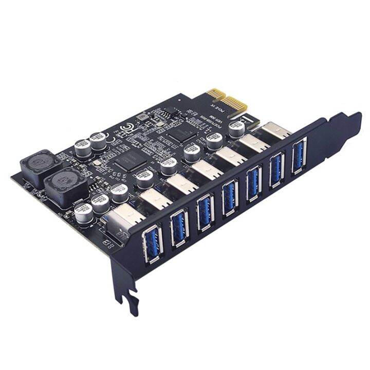 USB 3.0 PCI Express Adapter PCI E to 7 Ports USB 3 Expansion Adapter Card USB3.0 PCIe PCI-E X1 ...