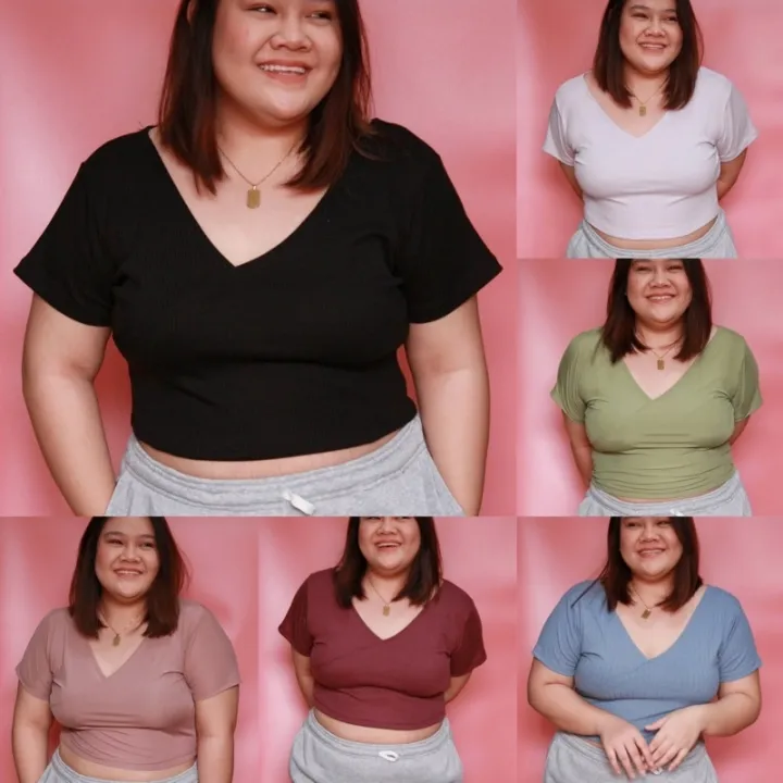 looklsic MARIAH PLUS SIZE CROP TOP | Lazada PH