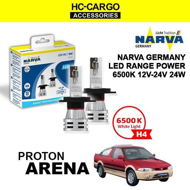 NARVA H4 12V & 24V 6500K Range Performance LED Headlight Bulb Set for ...