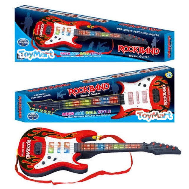 Music Guitar Toy Rockband Rock and Roll Style Musical Light Battery ...