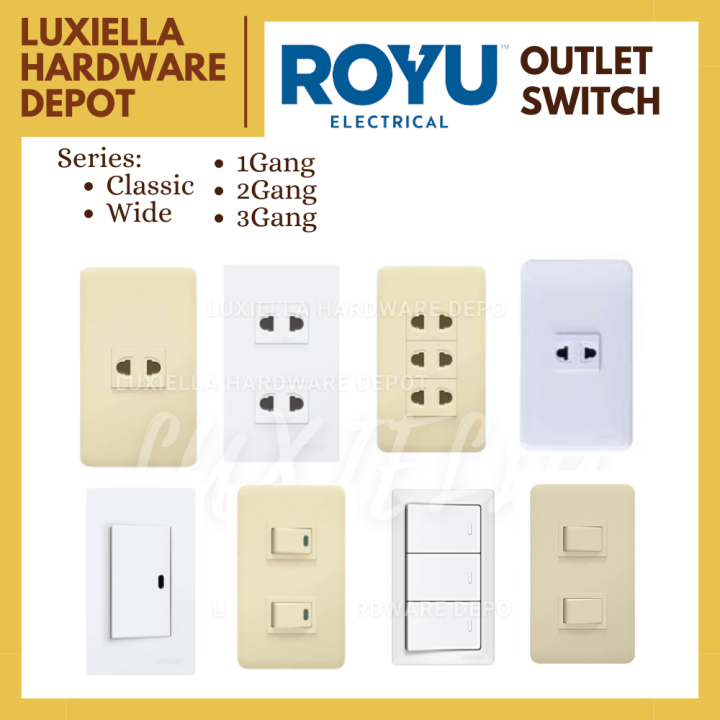 [Luxiella] Royu Switch and Outlet | Wide & Classic Series ( 1, 2, 3 ...