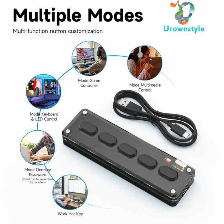 BT5.0 Wireless Programming Macro Custom Keyboard Copy Paste Photoshop ...