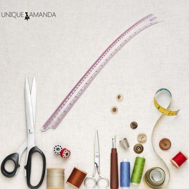 Plastic Tailor Curve Measuring Ruler Sleeve Arm French Curve Sewing ...