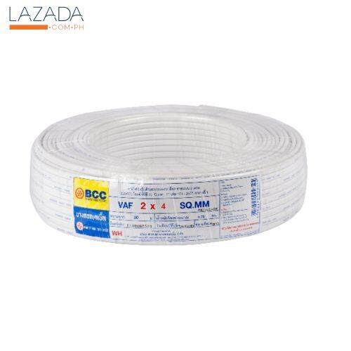 "ลดราคา"BCC สายไฟฟ้า VAF 2x4 WH (C30)300/500V VAF "คุณภาพดี" | Lazada.co.th