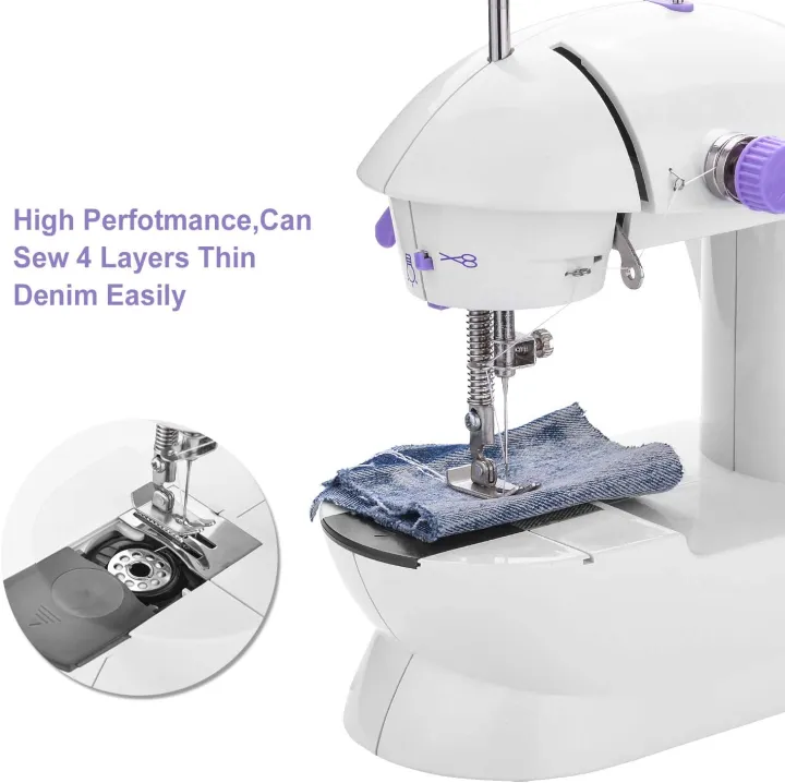 Electric Sewing Machine with Foot Pedal Control Double Thread 2 Speed ...