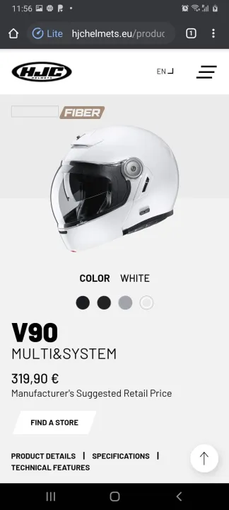 HJC V90 PEARL WHITE | Lazada PH