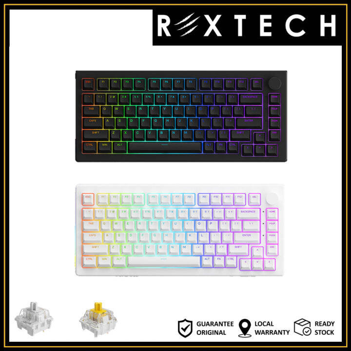 REXTECH Akko 5075S RGB ASA Profile Hot-swap Mechanical Keyboard 82-Key ...