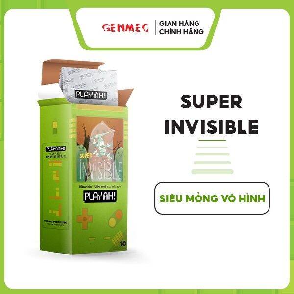 PLAYAH Super Invisible Bao Cao Su Siêu Mỏng Hộp 10 | Lazada.vn