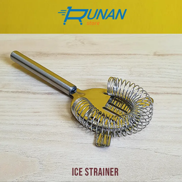 Ice Strainer Cocktail Stainless Saringan Es Batu Bartender Ice Stopper ...