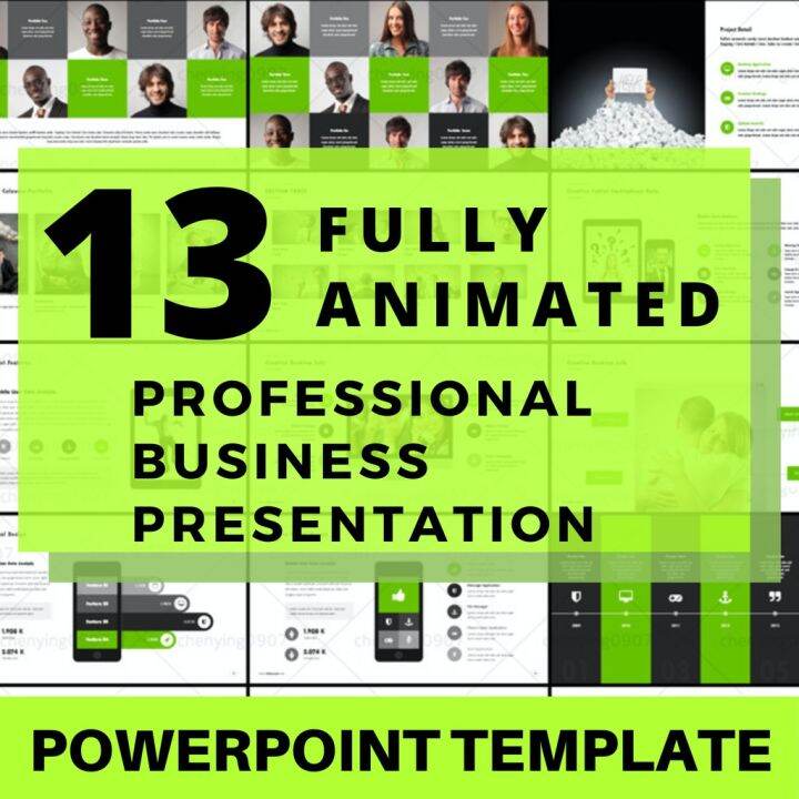 13 Fully Animated Powerpoint Professional Business Presentation ...
