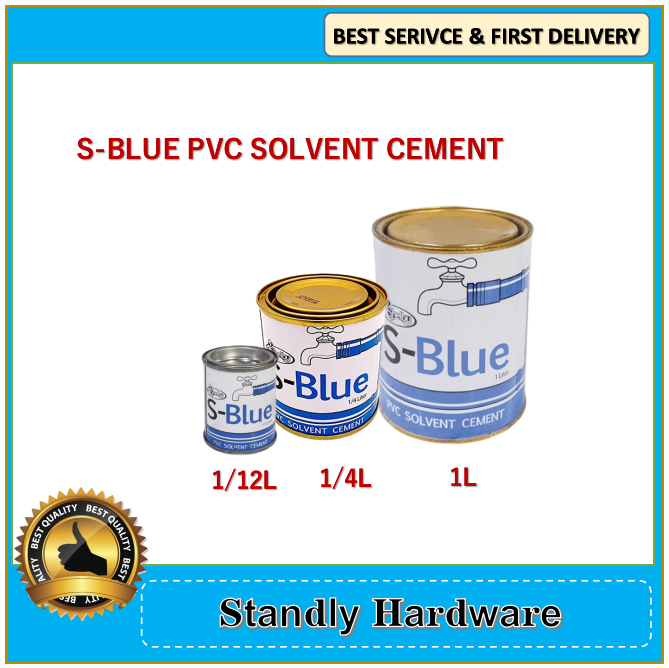 S-BLUE PVC SOLVENT CEMENT 1/12; 1/4; 1L | Lazada PH