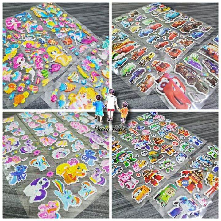 ️Msia stock ️Kids 3D cartoon bubble sticker/Marvel/princess/Pokemon ...