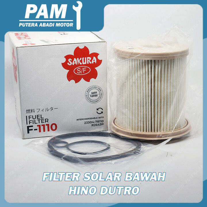 Filter Solar Bawah Hino Dutro Sakura tipe F-1110 F 1110 Fuel Filter ...