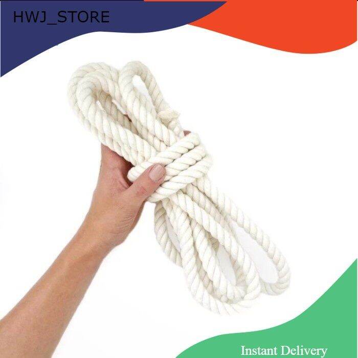 Tali kuralon 8mm tambang / Tali tambang katun / Cotton rope 8mm ...