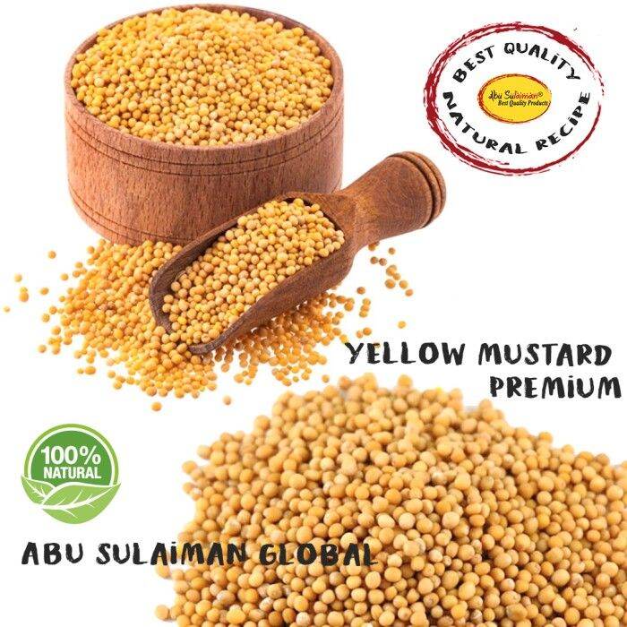 Yellow mustard 1 kg / yellow Mustard Seeds Premium 1 Kg Halal / Biji ...