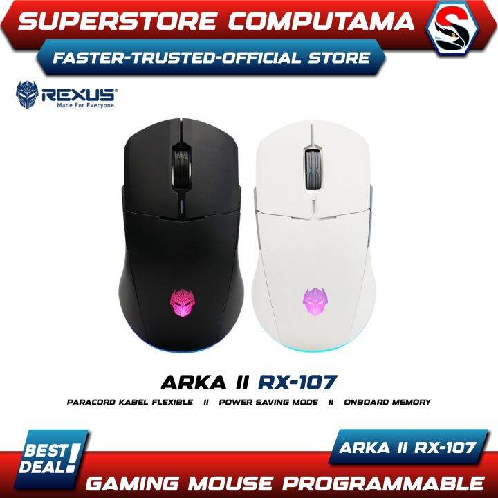 Rexus Arka II RX-107 Dual Connection - RGB Wireless Gaming Mouse ...
