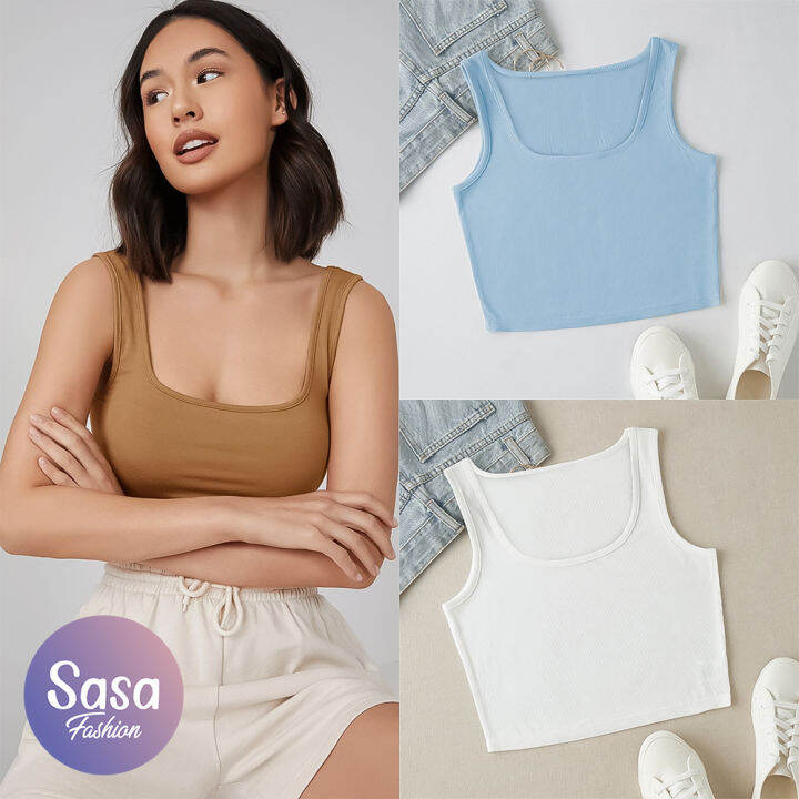 SASA Square Neck Knitted Sando IVANA | Lazada PH
