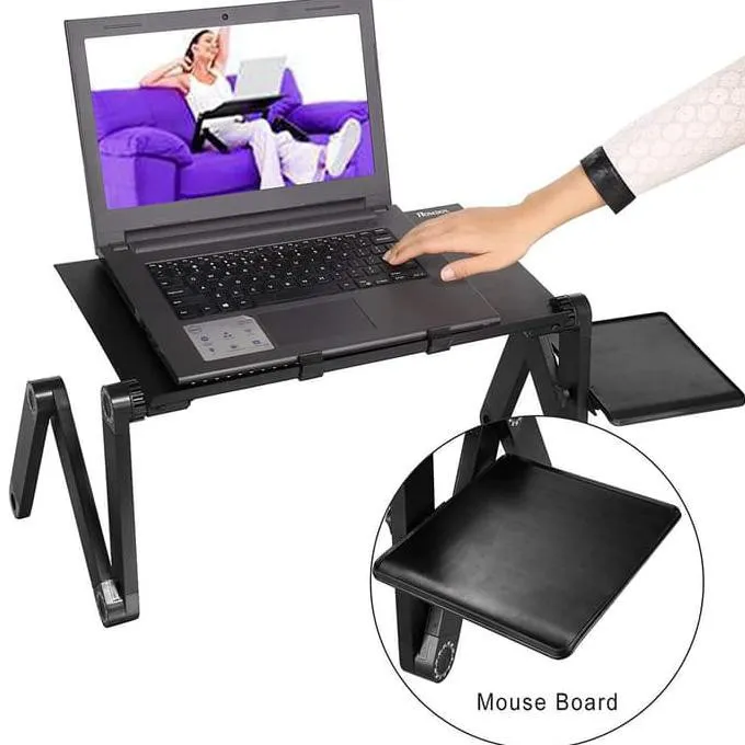T8 Multi-functional and Foldable Laptop Table (Black) | Lazada PH