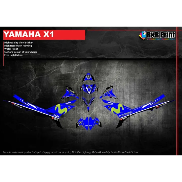 Yamaha X1 Decals Sticker | Lazada PH