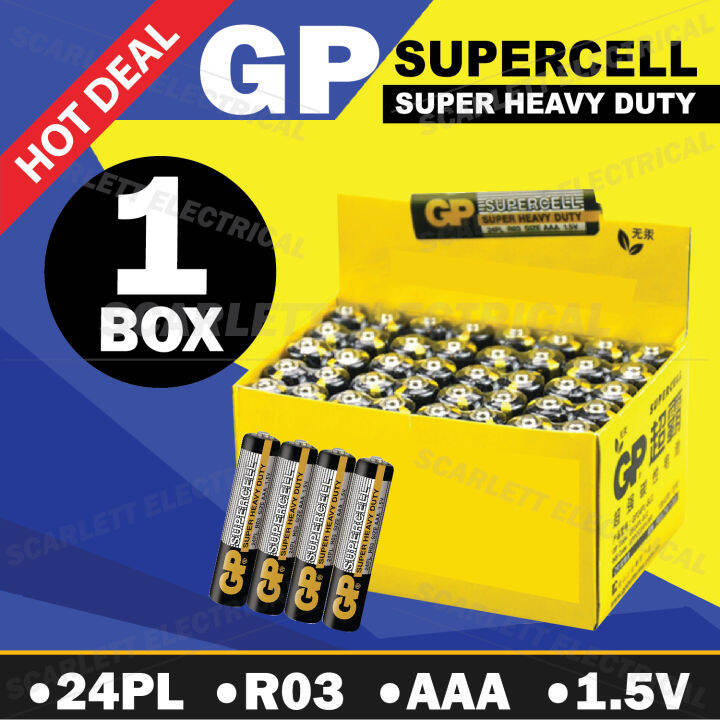 GP SUPERCELL Super Heavy Duty AA/AAA 1.5V Battery Batteries 1 BOX ONLY ...