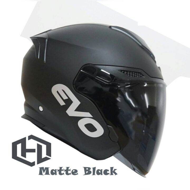 Evo Rx7 Mono Color Half Face Dual Visor Helmet | Lazada PH