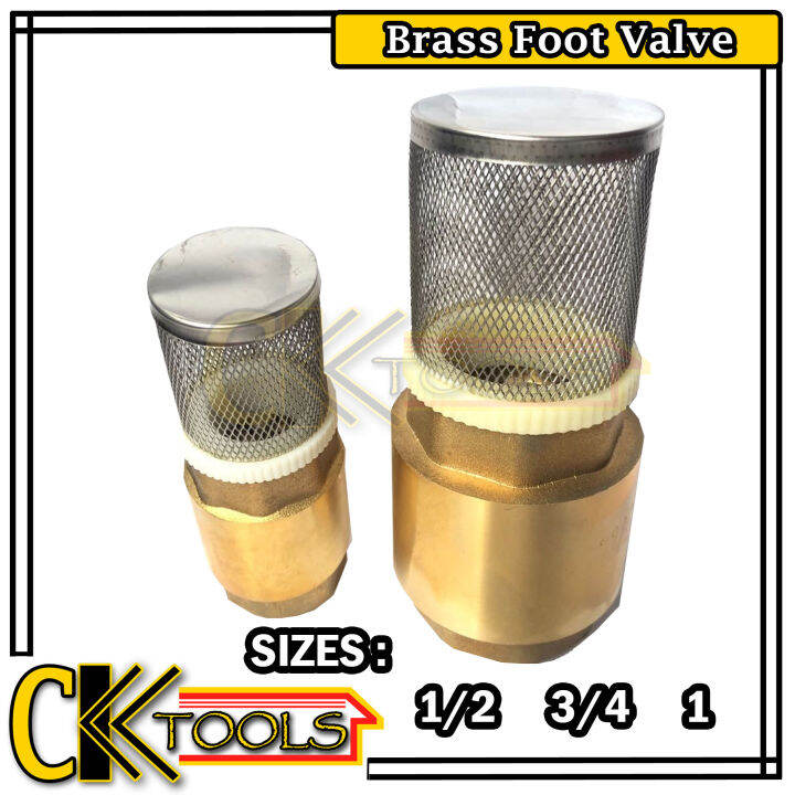 BRASS FOOT VALVE 1/2 1 3/4 | Lazada PH