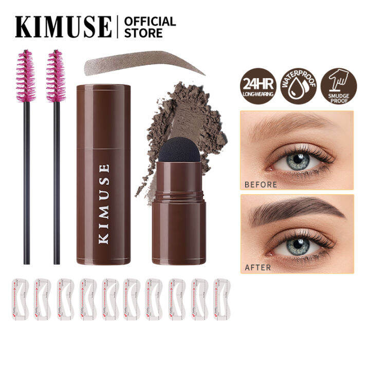 KIMUSE One Step Eyebrow Stamp Shaping Kit -10 Reusable Eyebrow Stencils ...