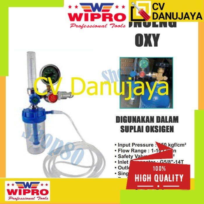 Wipro Regulator Medical Oxygen Oksigen O2 Medis Pernapasan Lonceng Oxy ...