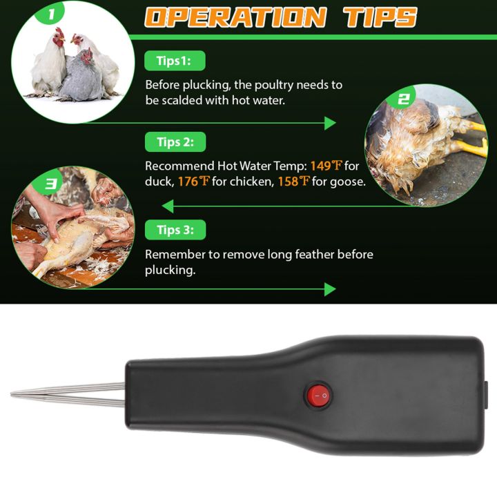 Handheld Chicken Plucker Electric Poultry Feather Plucker High ...