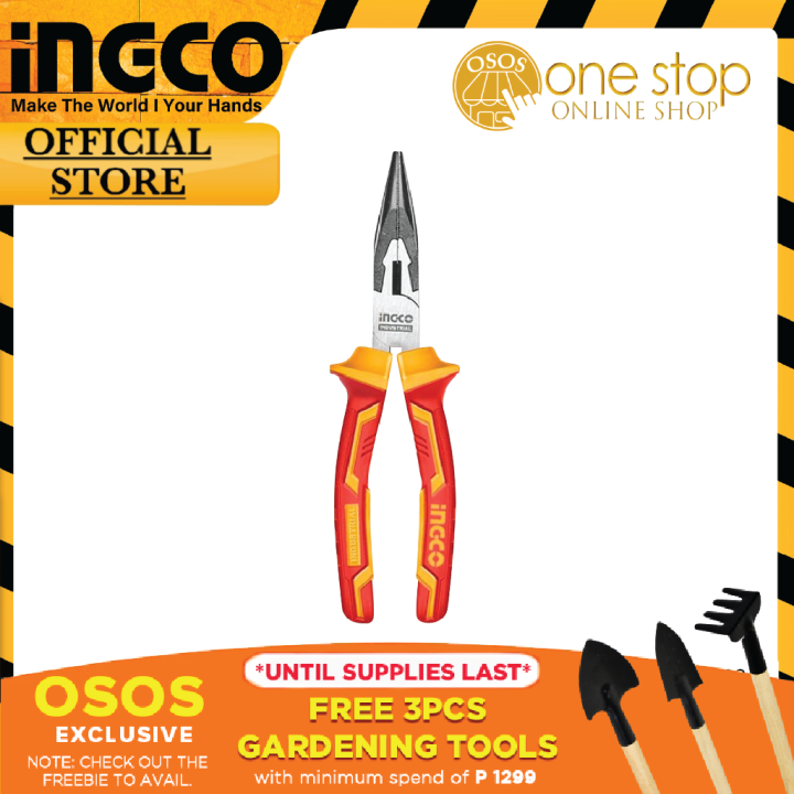 Ingco Original Brand Insulated Long Nose Pliers 1000V HILNP28208 •OSOS ...
