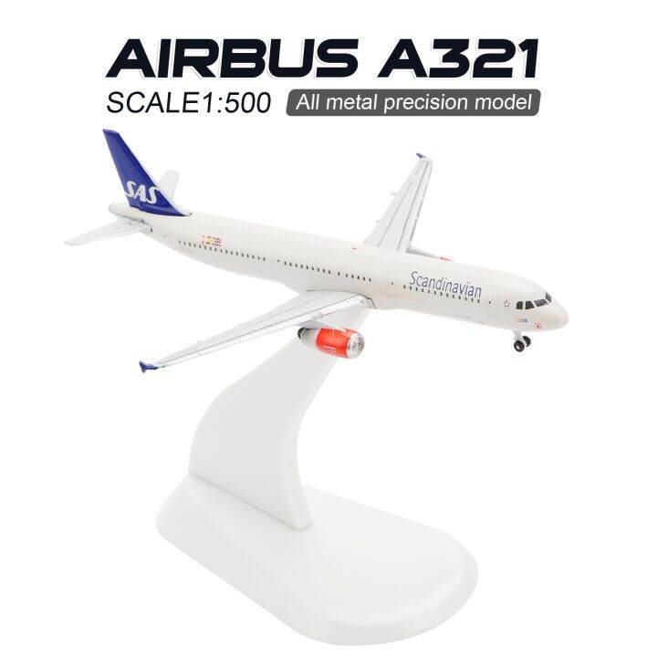 1:500 Airbus A321 Aircraft Die Precision Alloy Aviation Model Blue Tail ...