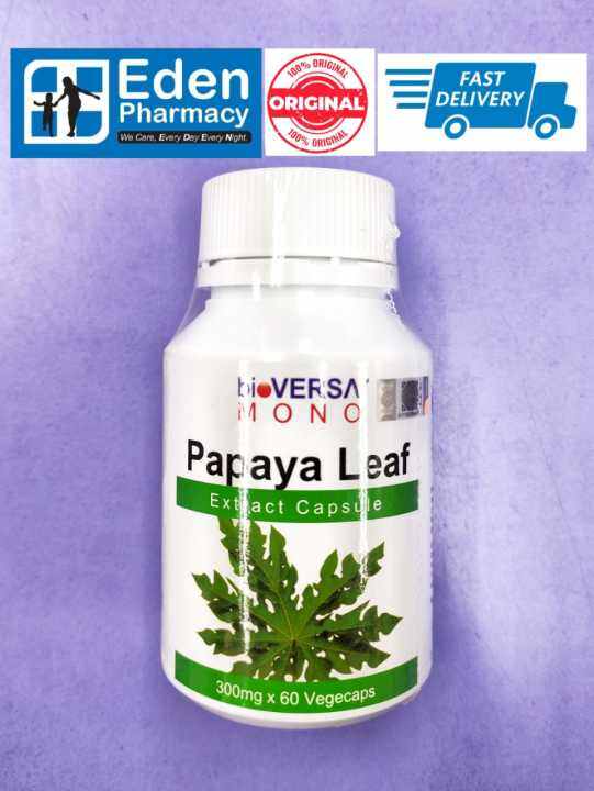 bioVERSA MONO Papaya Leaf Extract Capsule 300mg x 60 vegecap | Lazada