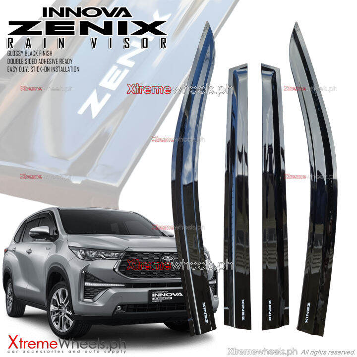 Toyota Zenix 2023-2024 Thick Thailand Made Slim Type Black Window Visor ...