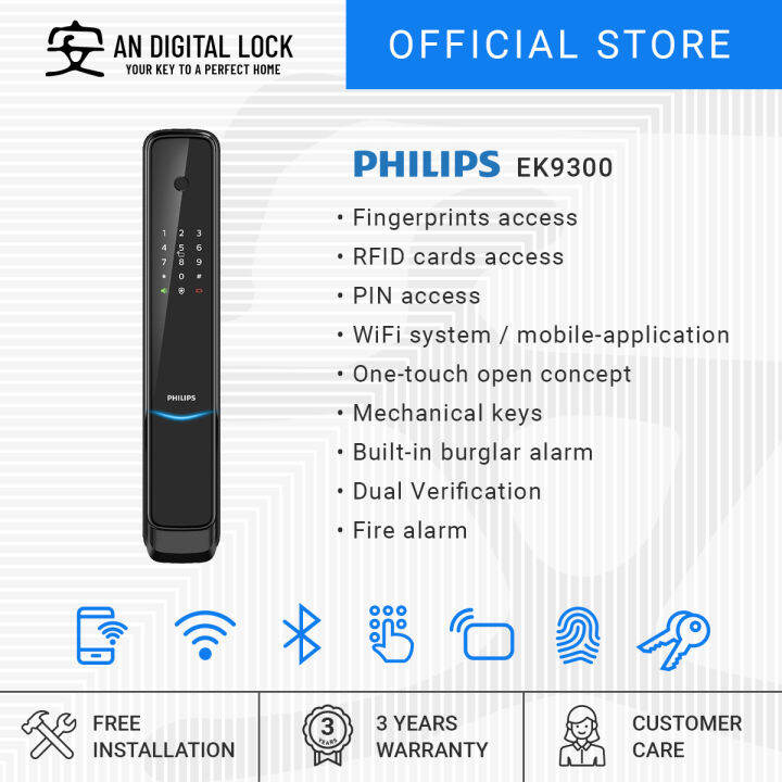 PHILIPS EK9300 Digital Smart Door Lock | AN Digital Lock | Lazada Singapore