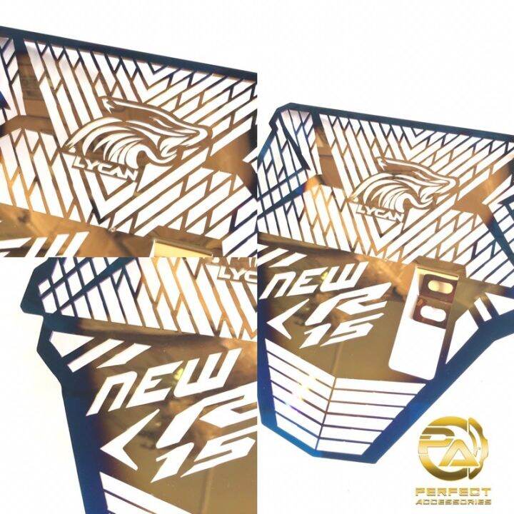 TITANIUM YAMAHA R15 V3 RADIATOR COVER GUARD RADIATOR COOLANT NET COVER ...