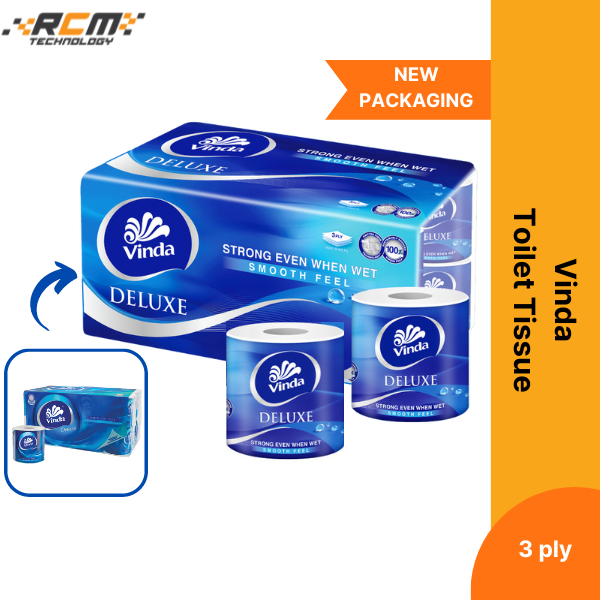 Vinda Deluxe Smooth Toilet Paper Rolls 3 ply 250 sheets x 16 rolls卫生纸 ...