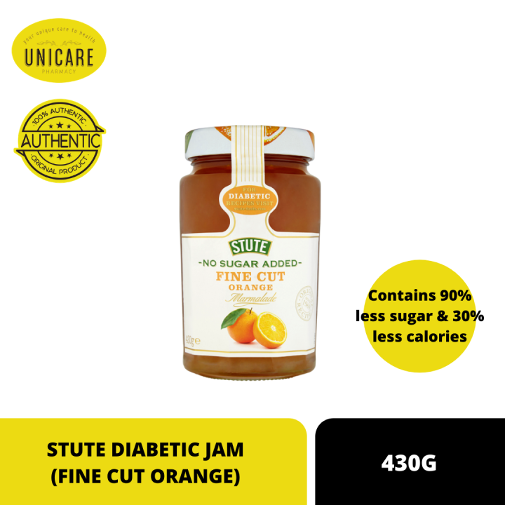 STUTE DIABETIC JAM (FINE CUT ORANGE) 430G | Lazada