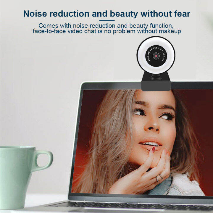 Web Camera USB LED Computer Camera Adjustable White 5500K Video Webcam ...
