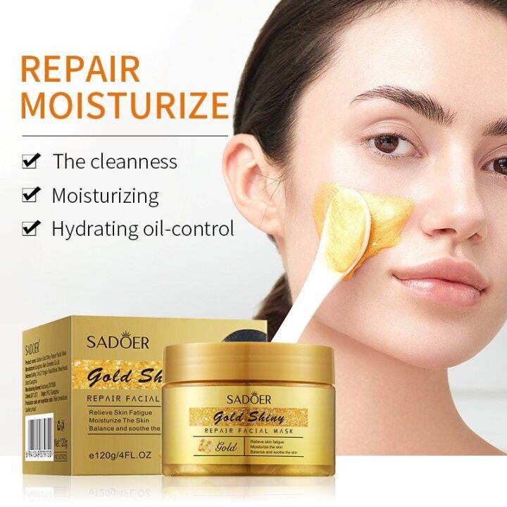 Pickme store SADOER Gold Shiny Repair Facial Mask Moisturizing Relieve ...