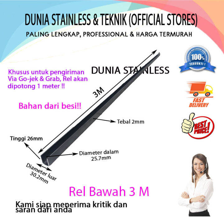 Rel Besi Bawah 3m | Lazada Indonesia