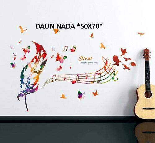 Eva Luvgreen Wall Sticker Daun Nada Ukuran 50x70cm/ Stiker Dinding ...