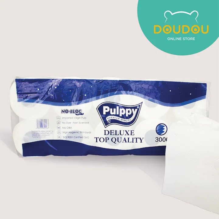 DOU DOU Pulppy Toilet Roll 3ply (10 Rolls) tisu tandas 3层厚厕纸 | Lazada