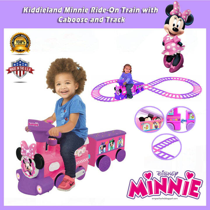 Kiddieland Disney Minnie Mouse Ride-On Motorized Train with Track รถไฟ ...