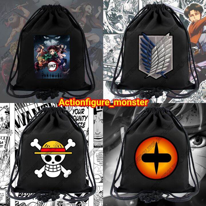 Tas Serut Drawstring Bag String Bag One Piece Onepiece Naruto Kimetsu ...