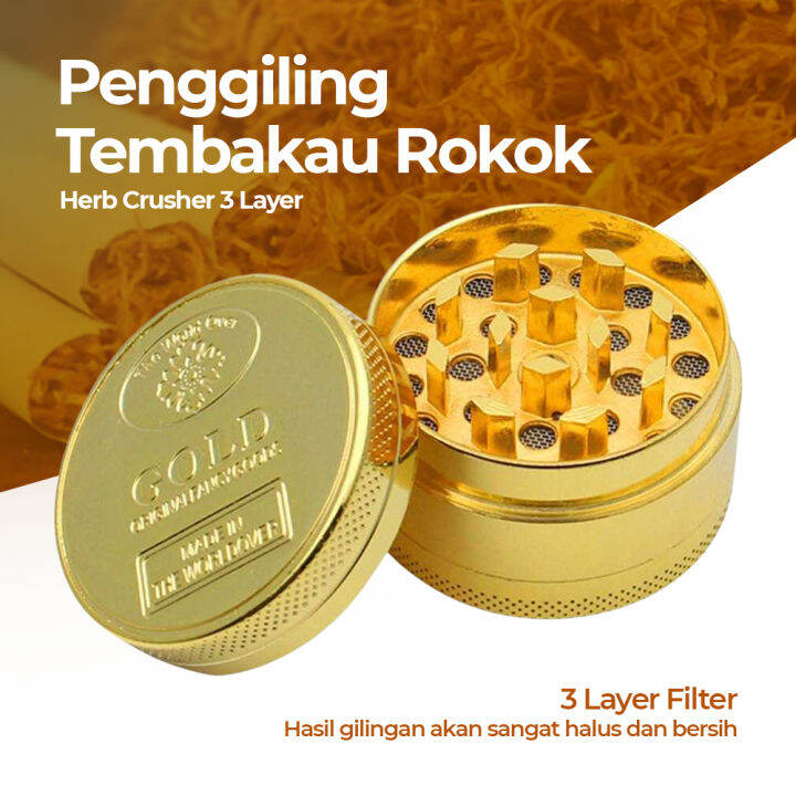 [lintingan tembakau] ISHOWTIENDA Grinder Penggiling Tembakau Rokok Herb ...
