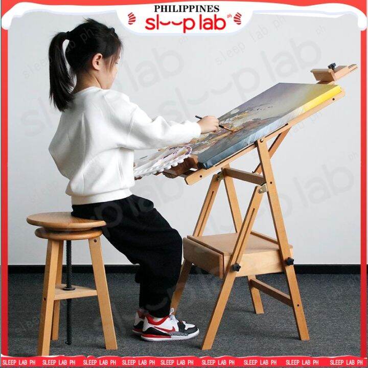 Foldable Easel for Both Horizontal and Vertical Purposes Drawer-type ...