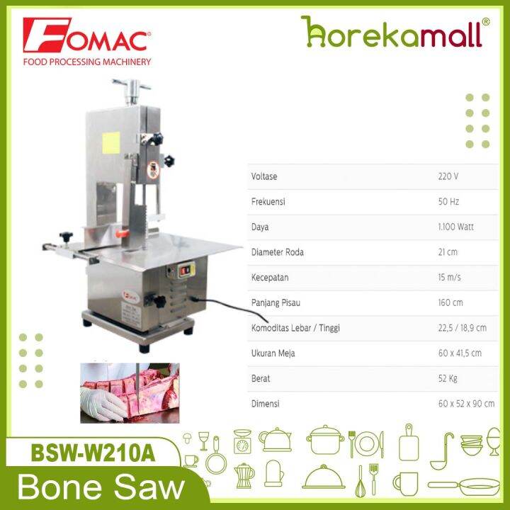 Mesin Pemotong Tulang And Daging Beku Bone Saw Bsw W210a Fomac