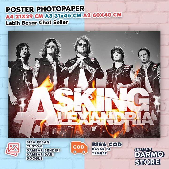 Poster Asking Alexandria AA Berbagai Ukuran Band Hardcore Metal Hard ...