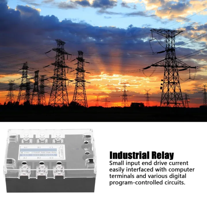 3‑Phase SSR DC Control AC 480V 200A Solid State Relay Industrial ...